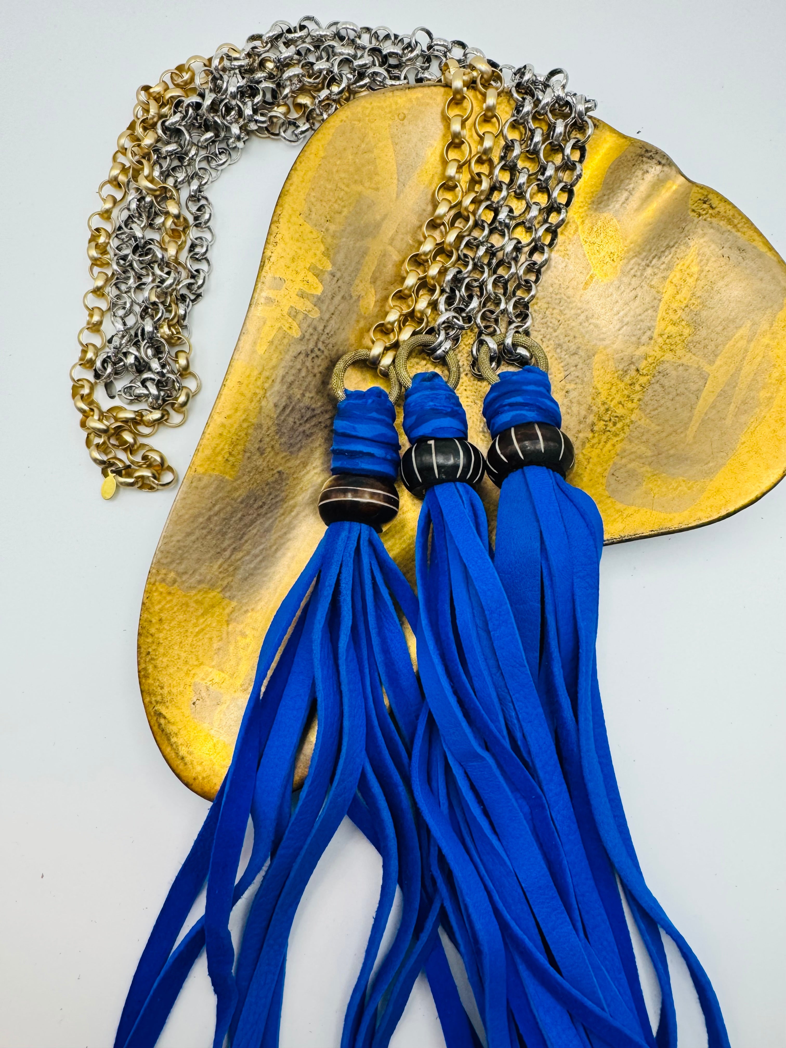 MVJ Royal Blue Tassels – Beyond 436 Boutique