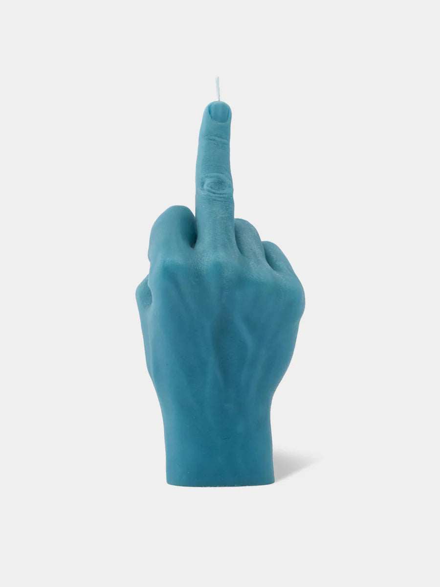 Blue Middle Finger Hand Candle Beyond 436 Style Refinement And Home